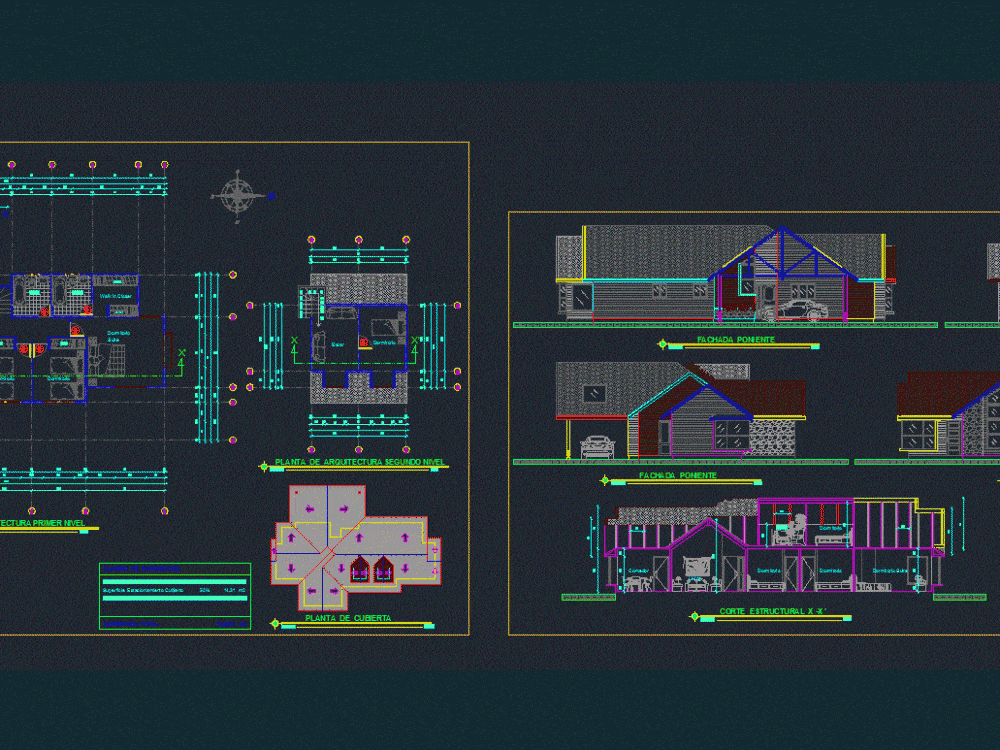 Cottage DWG Section for AutoCAD • Designs CAD