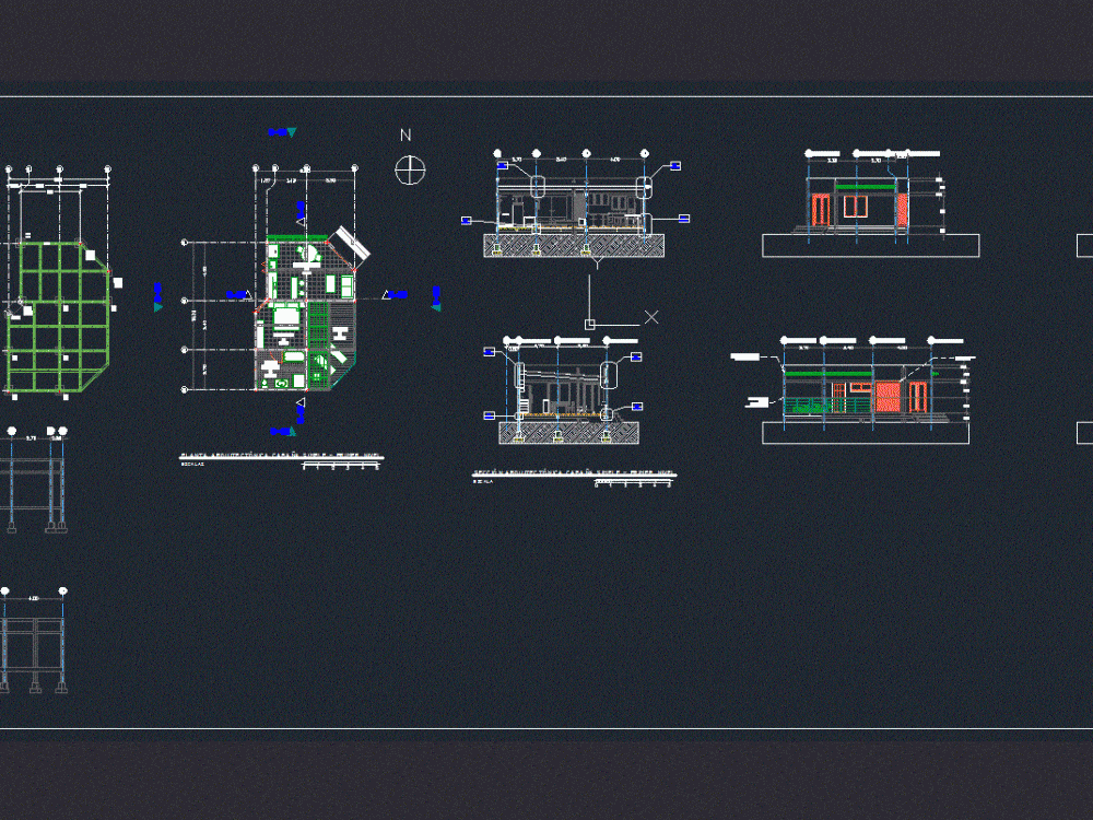 Cottage Hotel DWG Block for AutoCAD • Designs CAD
