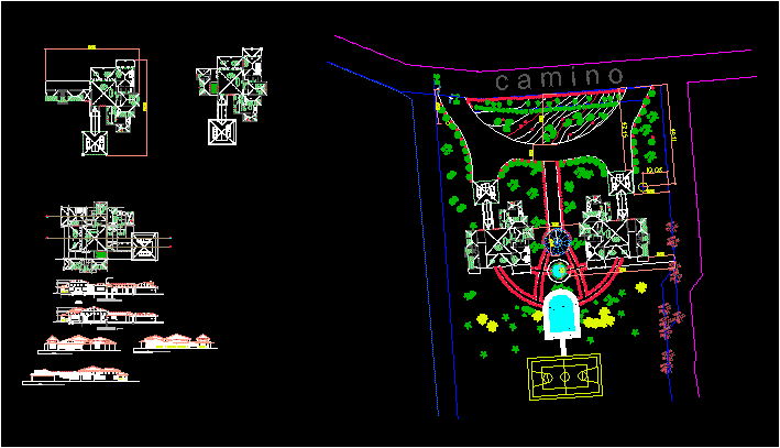 Cottages DWG Block for AutoCAD • Designs CAD