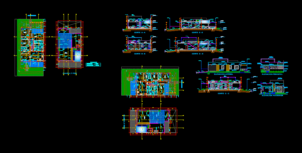 Detached House Corner DWG Block for AutoCAD • Designs CAD