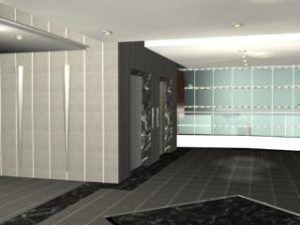 Environment ,Hall ,Wait Room,Elevators - 3D DWG Model for AutoCAD ...