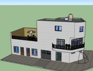 Family House D3 With Doctors Office 3D SKP Model for SketchUp • Designs CAD