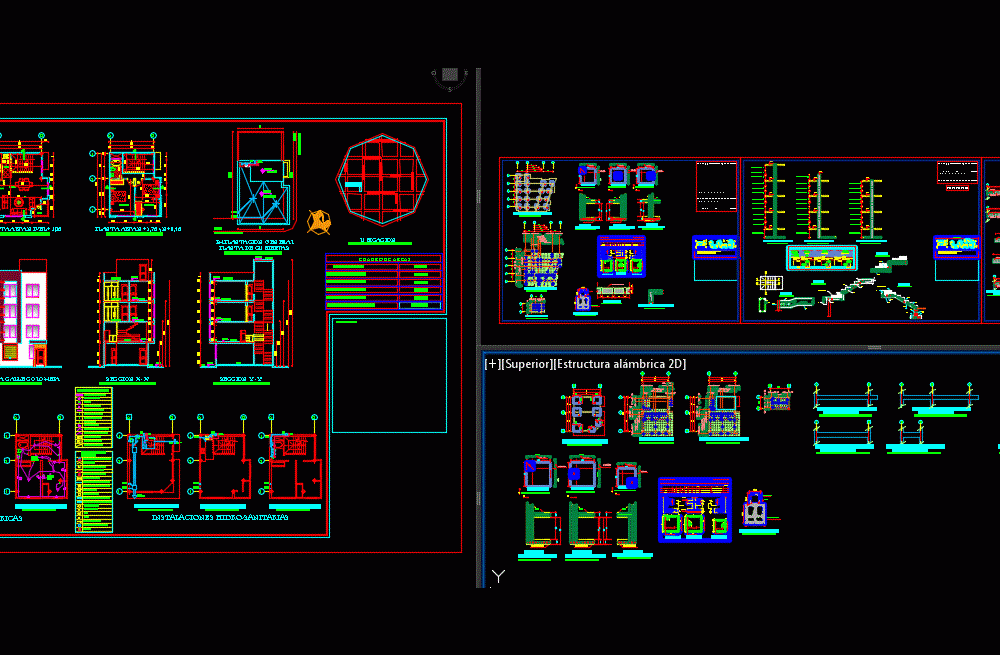 Family House On Three Floors With Commercial DWG Block for AutoCAD ...