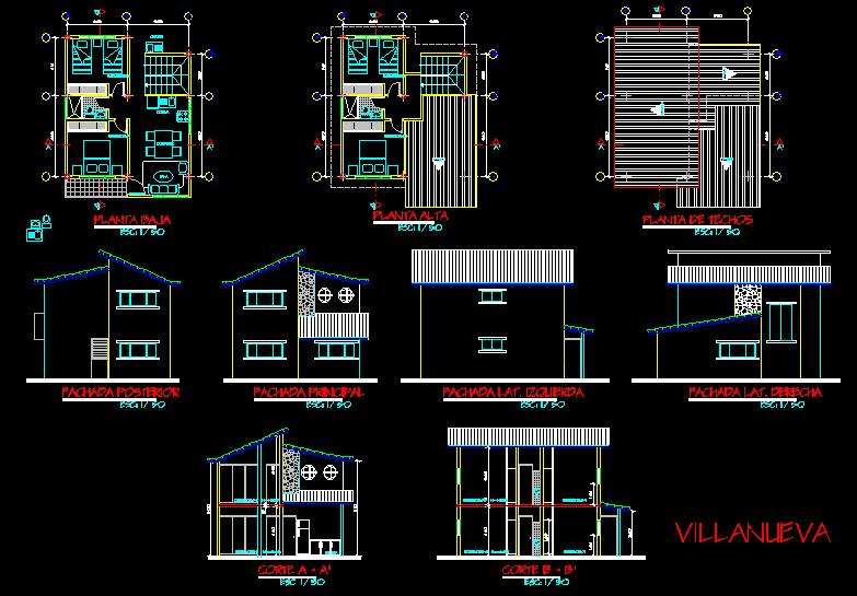 Family Housing DWG Section for AutoCAD • Designs CAD