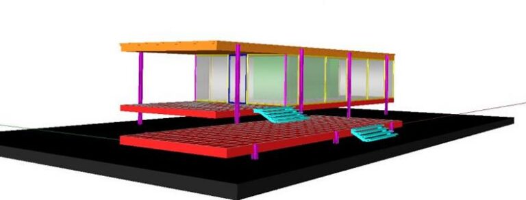 Farnsworth House 3D DWG Model for AutoCAD | DesignsCAD