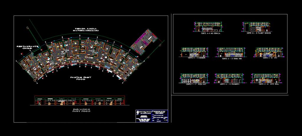 Fast Food DWG Block for AutoCAD | Designs CAD