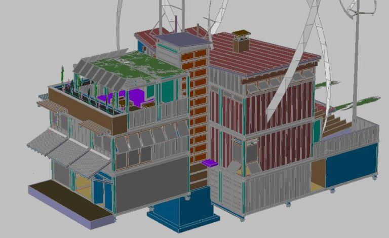 House Container 3D DWG Model for AutoCAD • Designs CAD