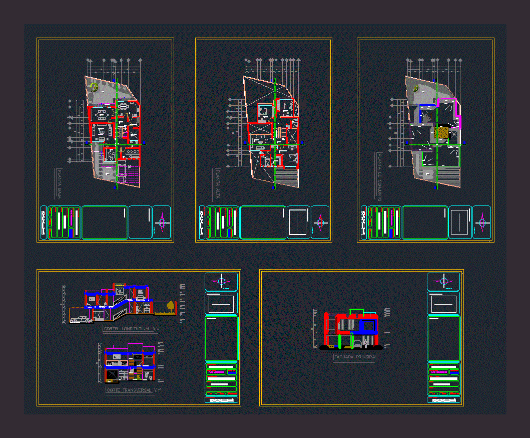 House Middle Level Media Levels DWG Block for AutoCAD • Designs CAD