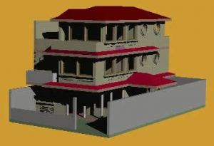 House Three Levels 3D DWG Model for AutoCAD • Designs CAD
