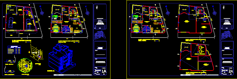 Housing 3 Plants At Irregular Terrain DWG Block for AutoCAD • Designs CAD
