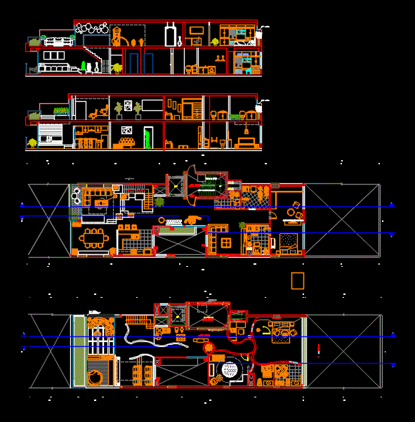 Housing Two Floors DWG Full Project for AutoCAD • Designs CAD