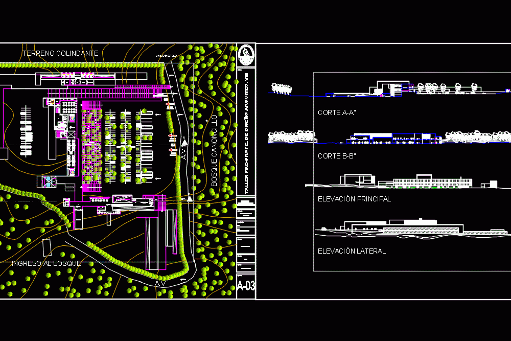 Interpretation Center Of Nature Hostel Turistico DWG Section for ...
