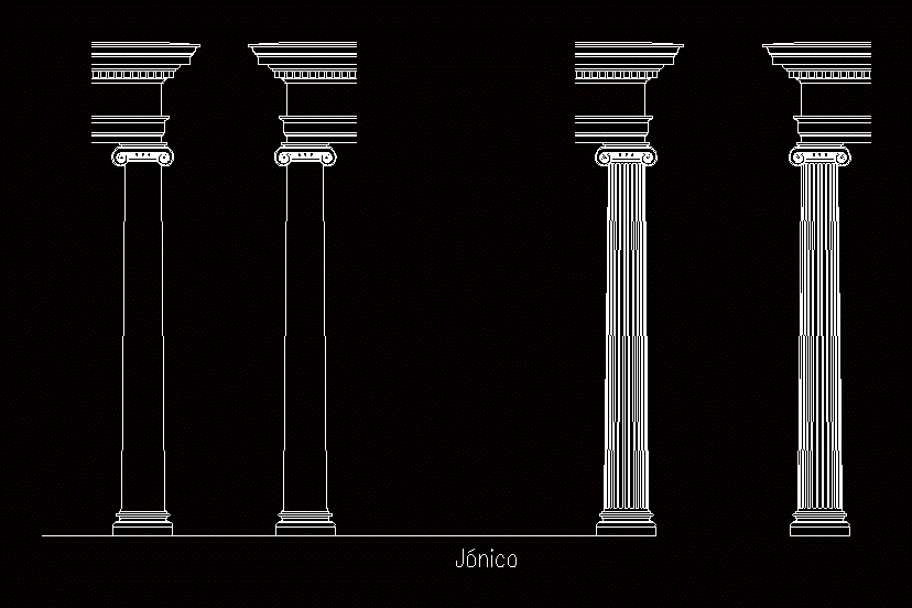 Ionic Column DWG Detail For AutoCAD Designs CAD