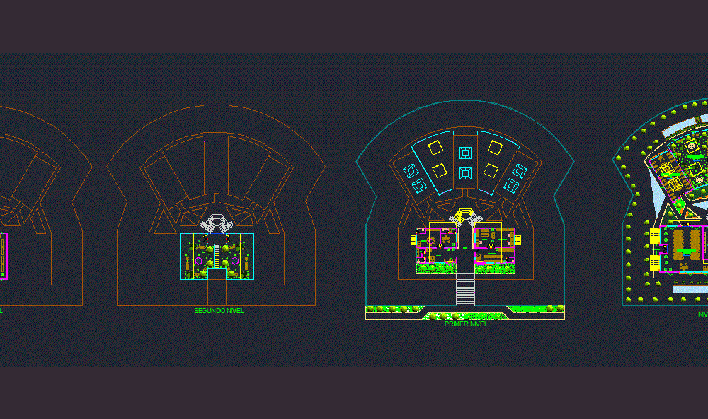 Library With Variable Environmental Conditioning DWG Full Project for ...