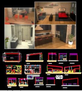 Loft For A Musician And Renders DWG Block for AutoCAD • Designs CAD