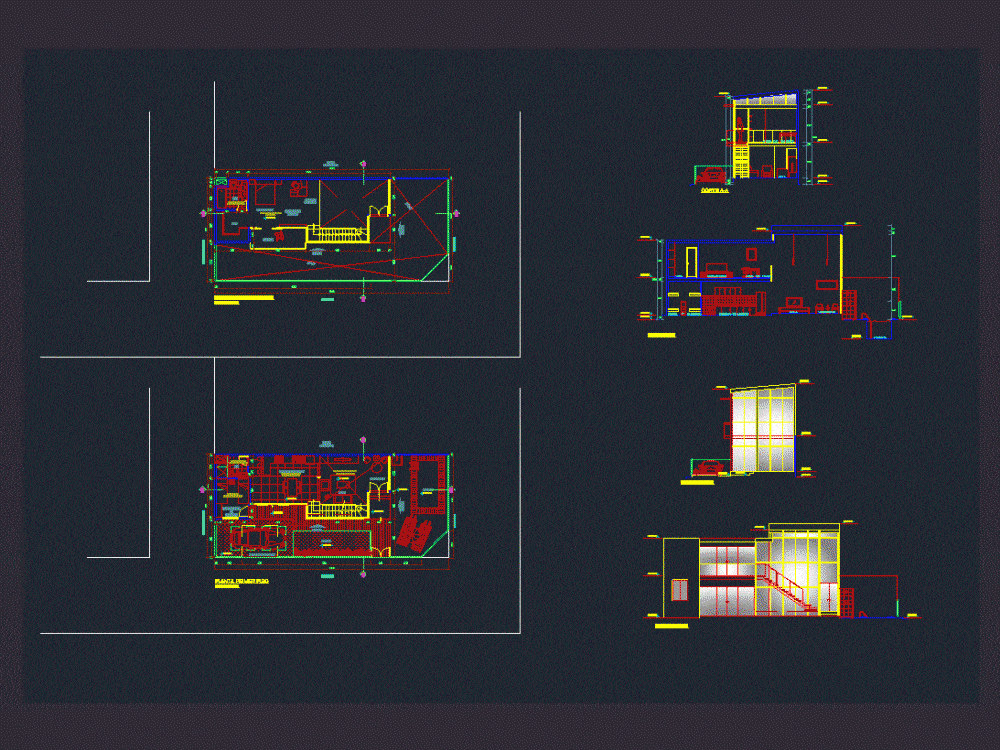Loft In Beach - 2 Story DWG Section for AutoCAD • Designs CAD