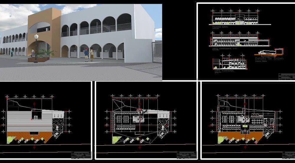 Market 2 Levels DWG Block for AutoCAD • Designs CAD
