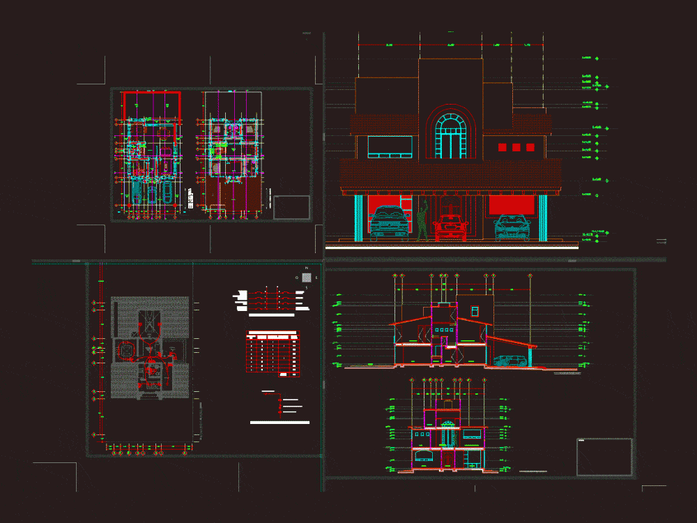 Mexican House Contemporary 420 M2 DWG Block for AutoCAD • Designs CAD