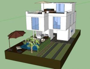 Modern House 3D SKP Model for SketchUp • Designs CAD