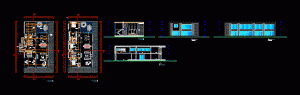 Modern Housing Two Levels DWG Block for AutoCAD • Designs CAD