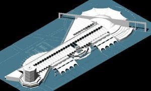 Monorail Station 3D DWG Model for AutoCAD • Designs CAD