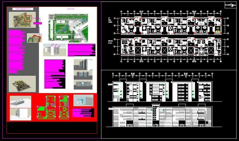 Multi-Family Complex DWG Section for AutoCAD • Designs CAD