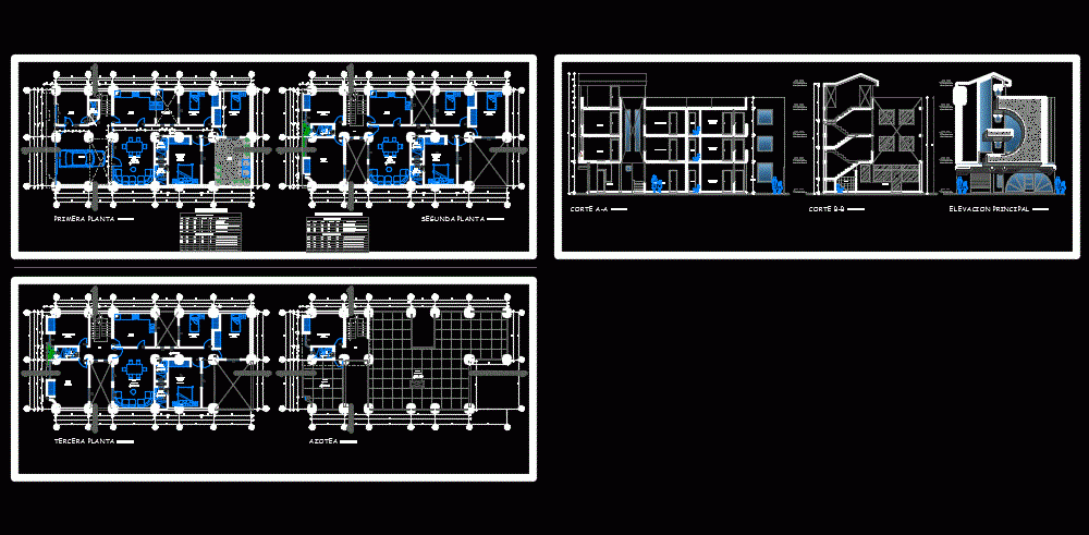 Multi Housing Housing DWG Block for AutoCAD • Designs CAD