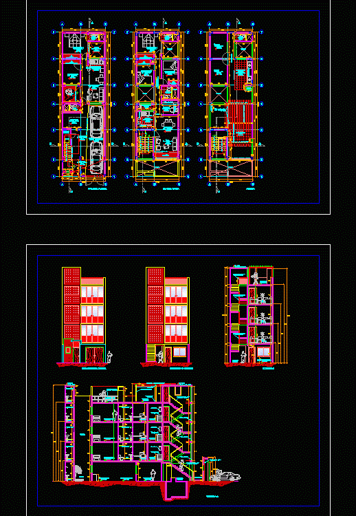 Multifamily Housing Affordable Terrace DWG Elevation for AutoCAD ...