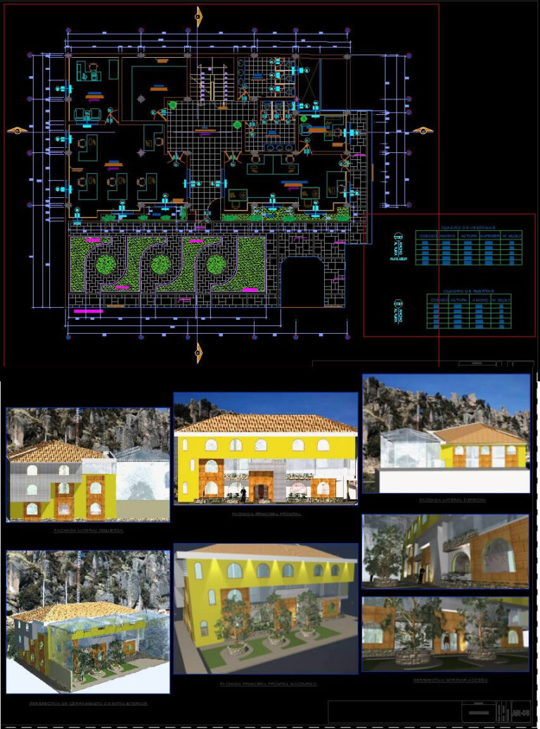 Municipal Government Building - - 3 Levels DWG Block for AutoCAD ...
