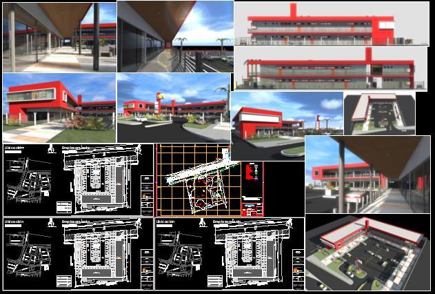 Neighborhood Shopping Mall DWG Plan for AutoCAD • Designs CAD