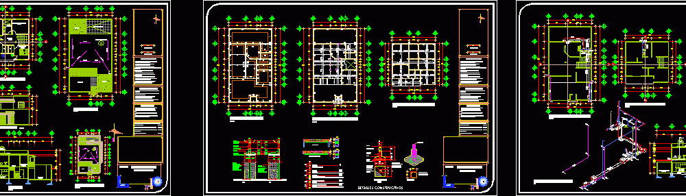 One Family Housing, 2 Levels DWG Section for AutoCAD • Designs CAD