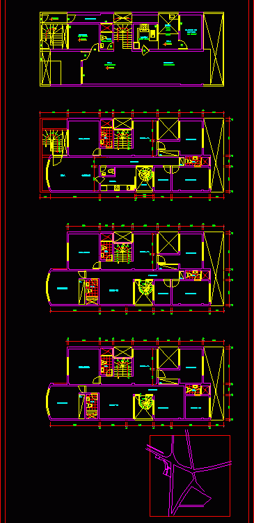 One Family Housing--Layout DWG Block for AutoCAD • Designs CAD