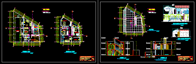 One Family Housing, Student Design Study DWG Block for AutoCAD ...