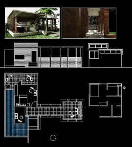 One Person House (Artist Studio) DWG Block for AutoCAD • Designs CAD