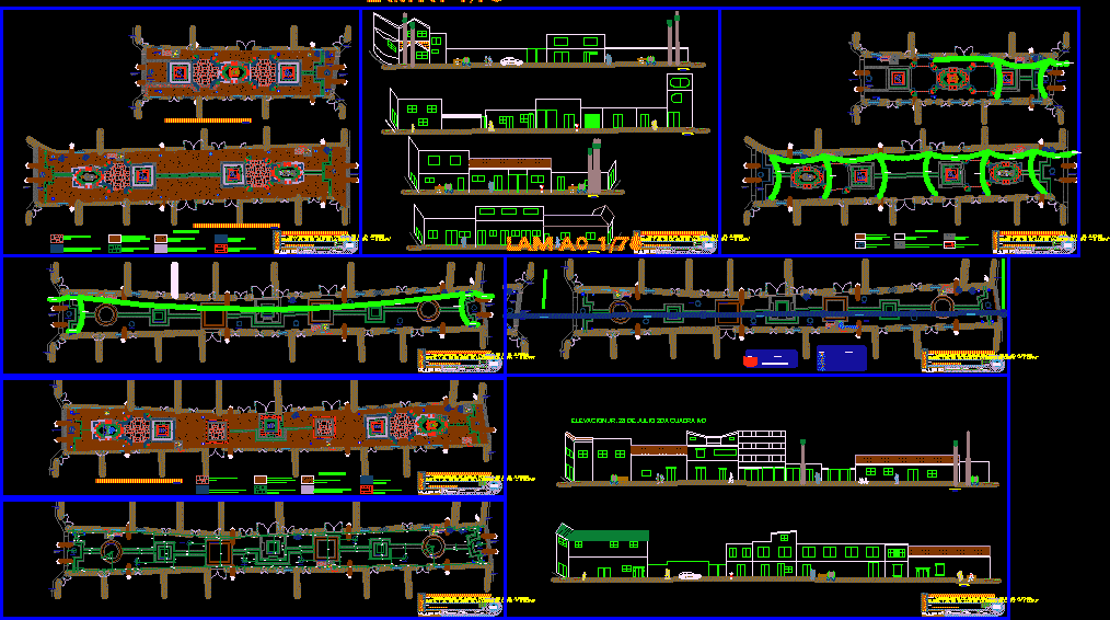Pedestrian Mall Upgrade--Lampa, Peru DWG Block for AutoCAD • Designs CAD