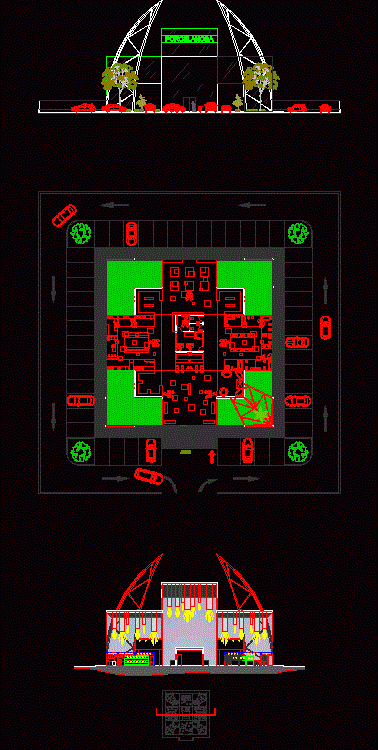 Plant; Elevation And Section Plant Shop DWG Section for AutoCAD ...