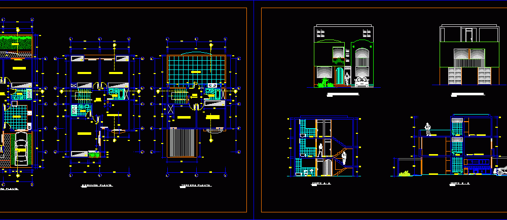 Plantas Y Cortes DWG Section for AutoCAD • Designs CAD