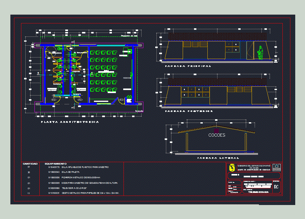 Prototype Classroom DWG Block for AutoCAD • Designs CAD