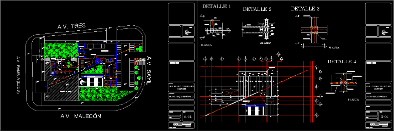 Public Library Jo, Structural System DWG Plan for AutoCAD • Designs CAD