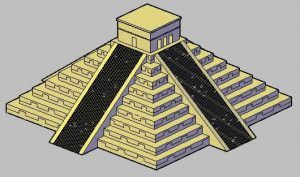 Pyramid Chichen Itza DWG Block for AutoCAD • Designs CAD