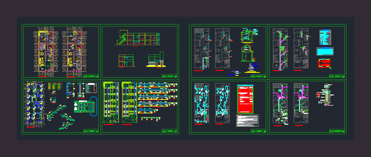 Residence 3 Levels With Roof DWG Full Project for AutoCAD • Designs CAD
