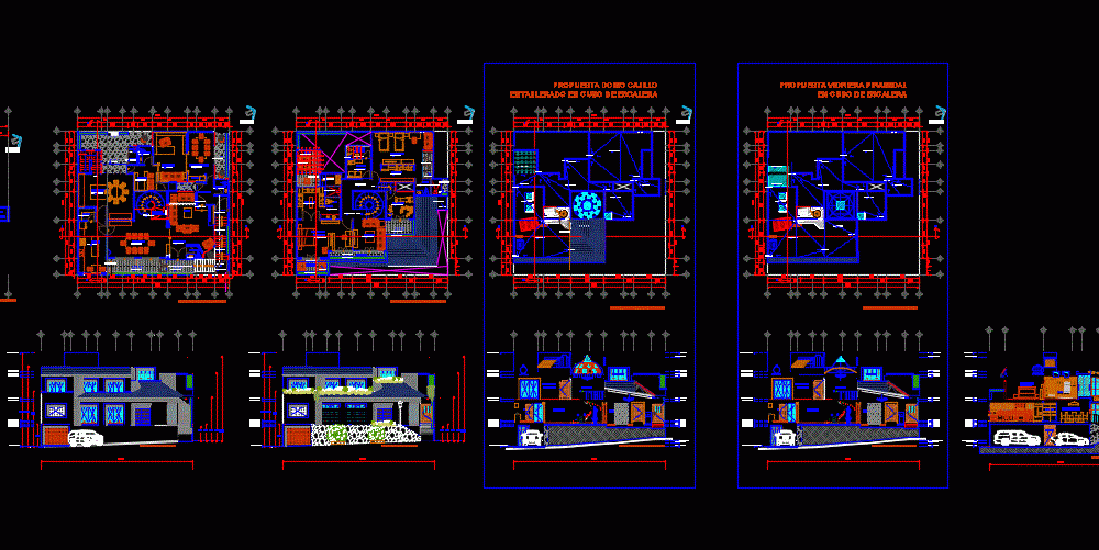 Residential House With Office - Annex Buffete DWG Block for AutoCAD ...