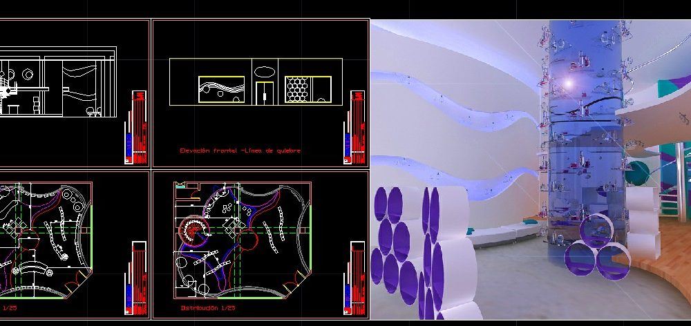 Retail Store, With Lighting Plan--Vray 3D DWG Full Project for AutoCAD ...