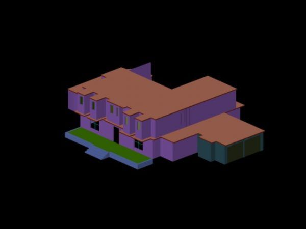 Room House 3D DWG Model for AutoCAD • Designs CAD
