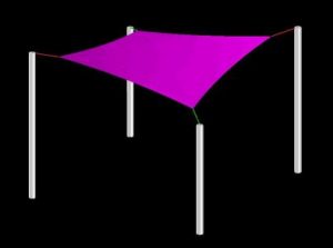 Shade Sail 3D DWG Model for AutoCAD • Designs CAD