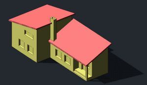 Simple House 3D DWG Model for AutoCAD • Designs CAD