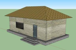 Simple House 3D SKP Model for SketchUp • Designs CAD