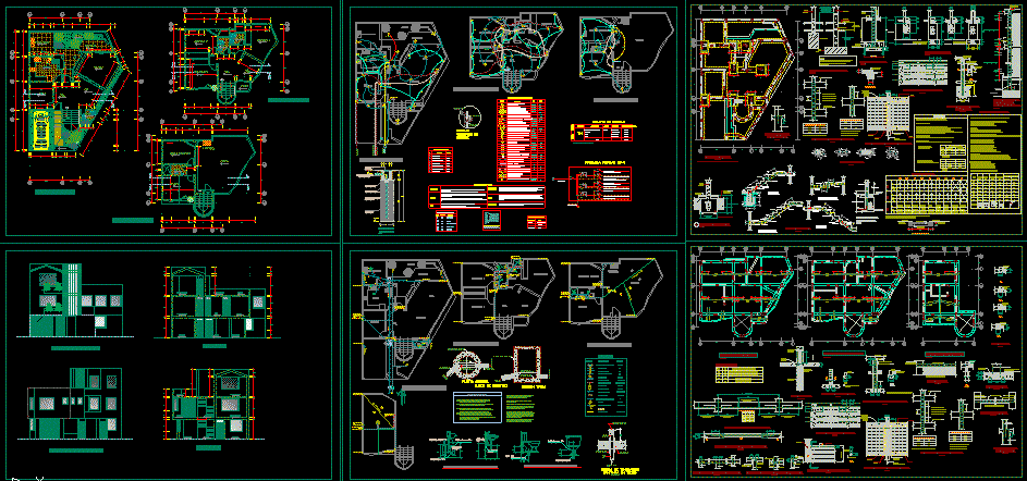 Single Family Home 3 Levels DWG Full Project for AutoCAD • Designs CAD
