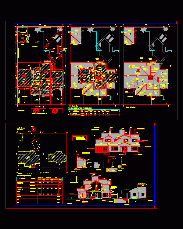 Single Family Home DWG Section for AutoCAD • Designs CAD
