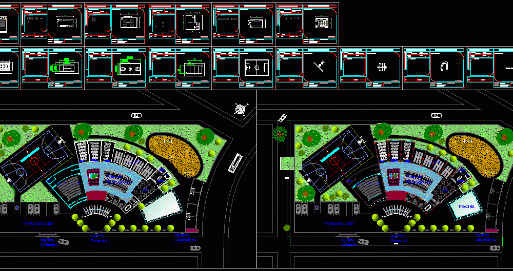 Social Community Center DWG Block for AutoCAD • Designs CAD